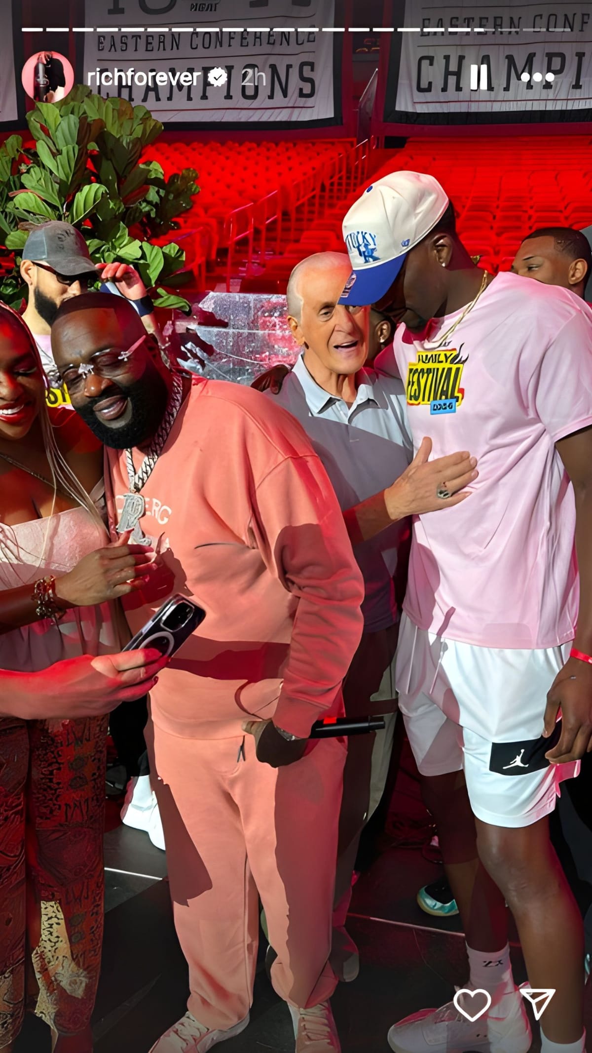 In Photos: Rick Ross links up with Bam Adebayo and Pat Riley at Miami ...