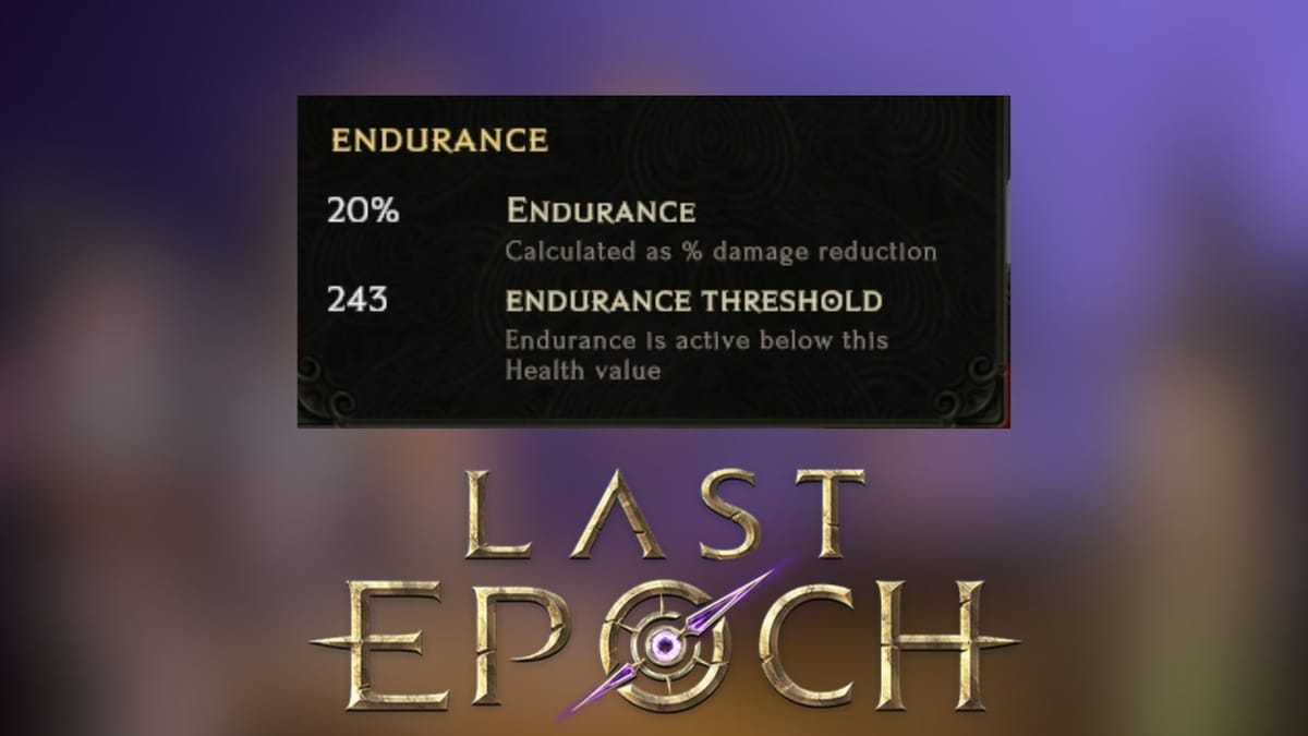 Last Epoch: What does the Endurance stat do?