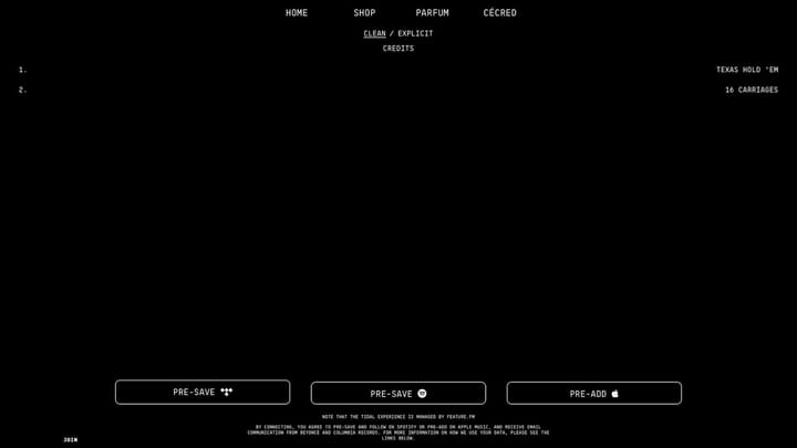 Beyonce unveils 27 song tracklist for her upcoming ninth studio album ...