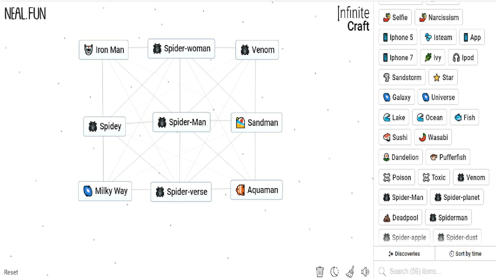How to make Spider-Man in Infinite Craft
