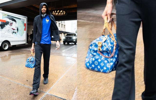 Victor Wembanyama rocks $10,230 Louis Vuitton bag and France football ...