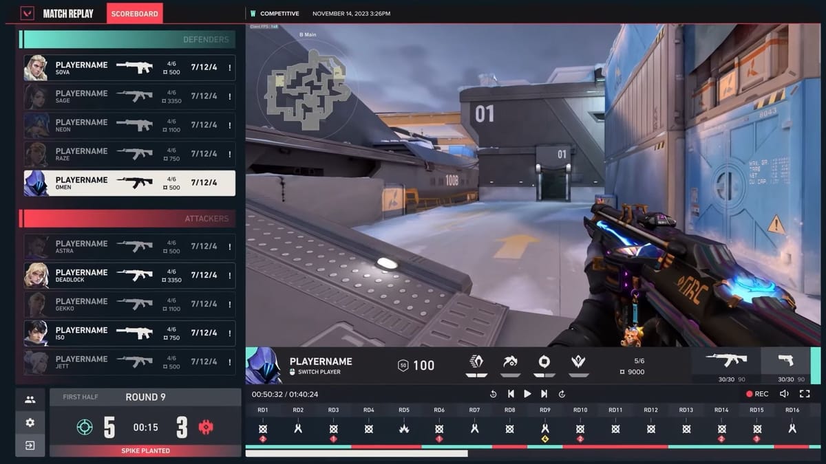 YouTuber beats Riot Games to develop the Valorant replay system