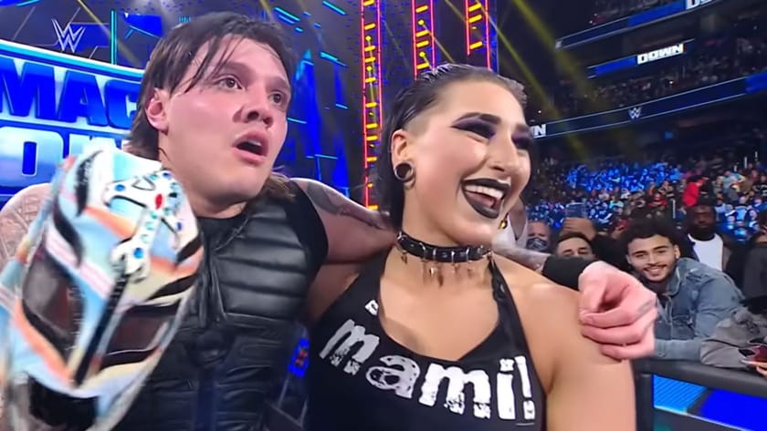 Rhea Ripley spotted in stunning red dress at Dominik Mysterio's wedding ...