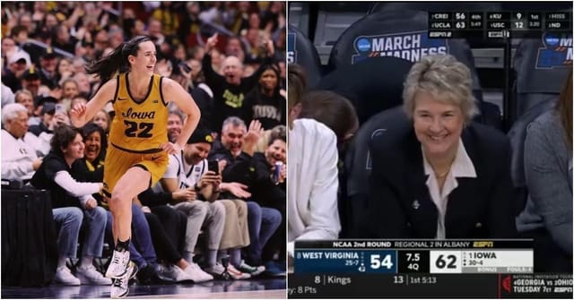 Watch: Iowa HC Lisa Bluder chuckles with absolute thrill watching Caitlin Clark roar after 64-54 ...