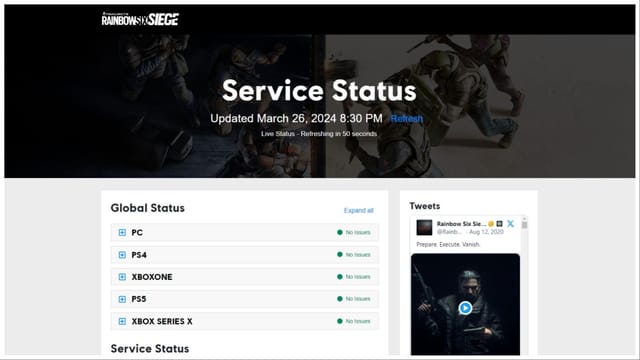 Rainbow Six Siege server status today (March 26): Are the servers back ...