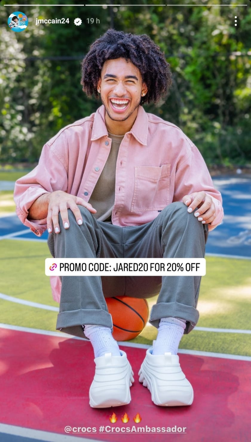 Jared McCain: Duke star Jared McCain shows off NIL deal with $9.44 ...
