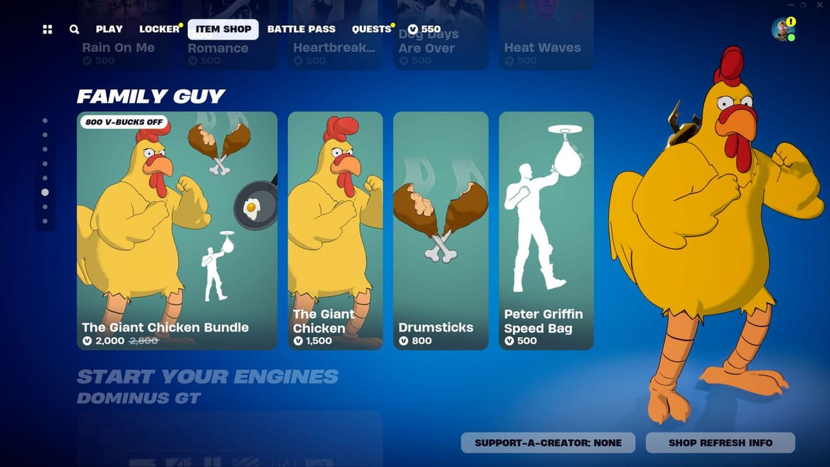 How to get The Giant Chicken Skin in Fortnite