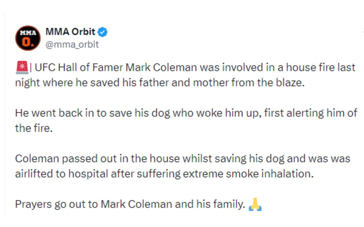 “What a hero” - Fans rally behind ex-UFC champ Mark Coleman as he ...