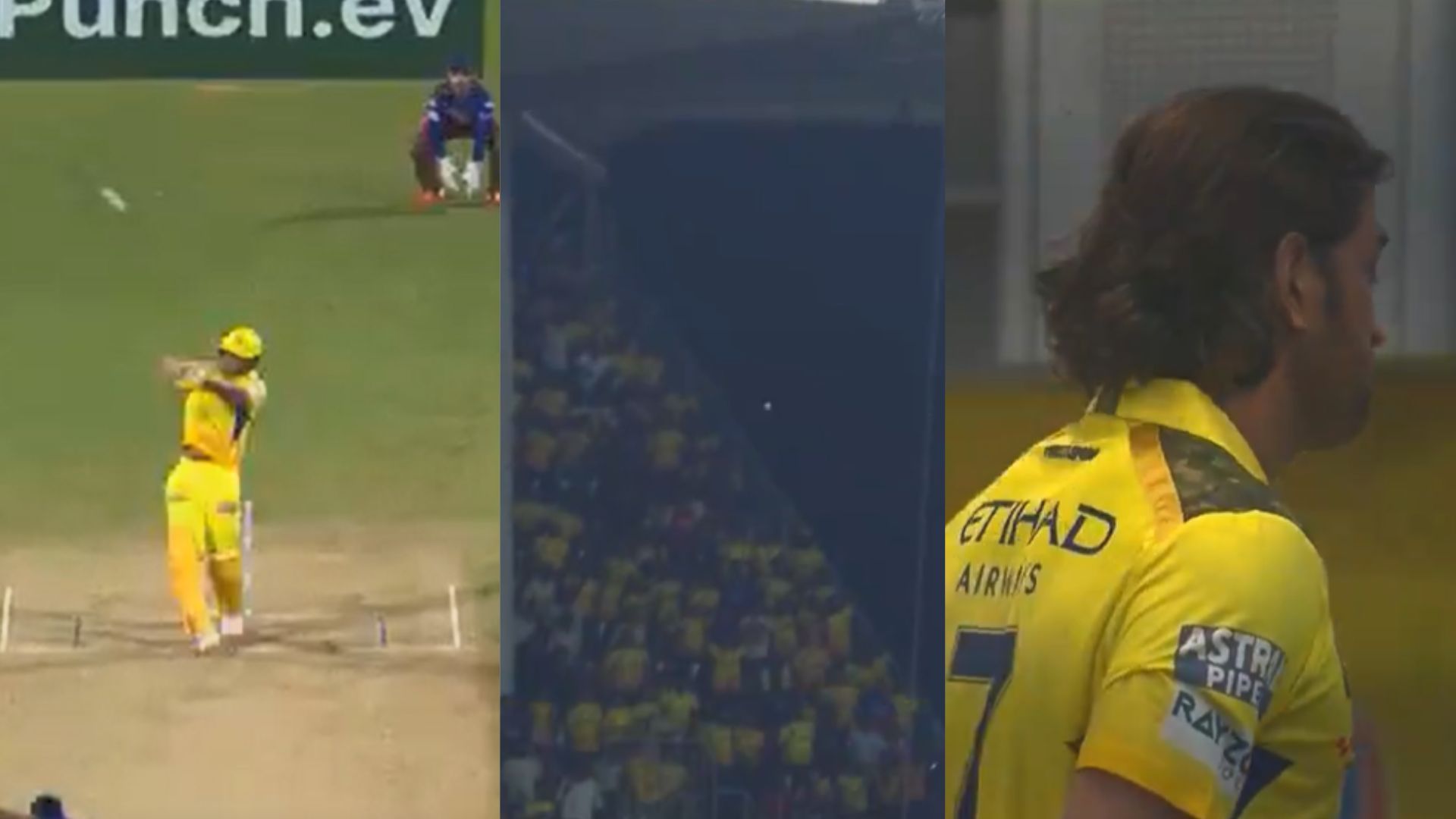 [watch] Ms Dhoni Impressed As Shivam Dube Smokes A Short Ball Into The