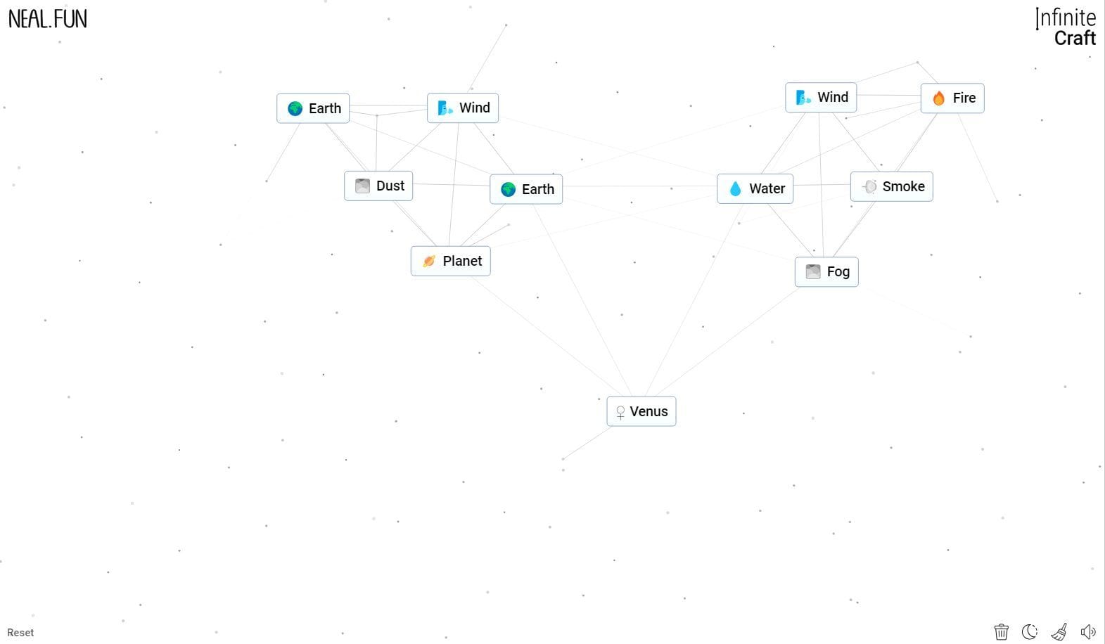 How to make Venus in Infinite Craft