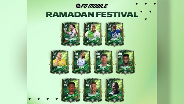 All announced impactful performers for the Ramadan promo in FC Mobile