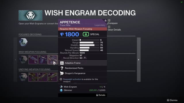 Destiny 2 Appetence god rolls, drop locations, and more