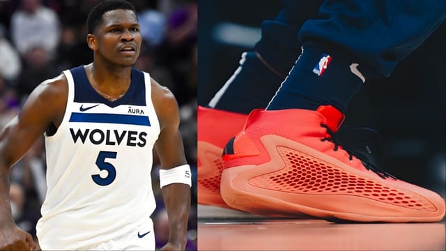 IN PHOTOS: Anthony Edwards debuts new AE1 sneakers in ‘Georgia Red Clay ...