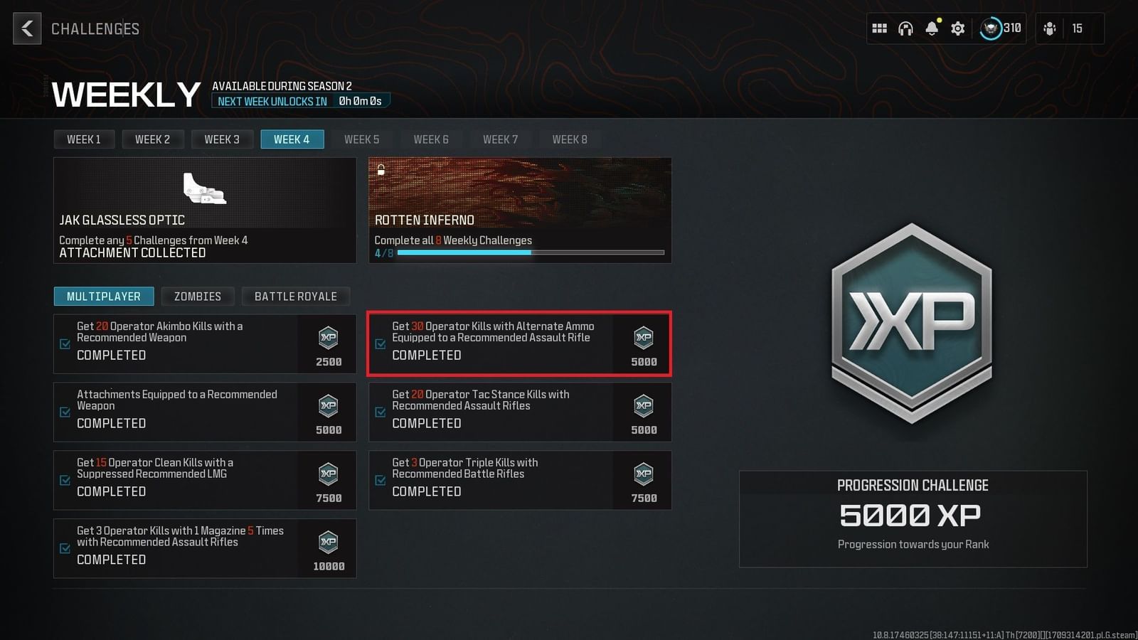 How to complete the Alternate Ammo Assault Rifle Weekly challenge in ...