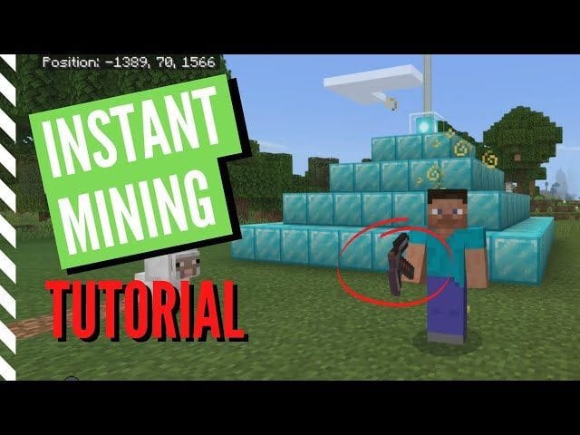 What is the fastest way to dig a hole in Minecraft