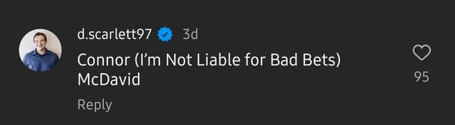 "Disgusted when you started doing gambling ads": Connor McDavid's ...
