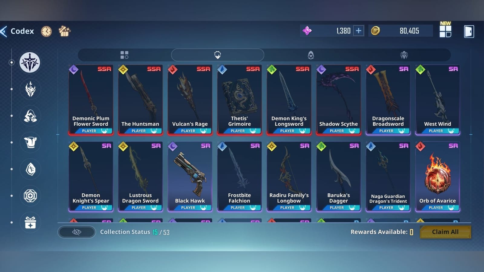 Best SSR weapons for Sung Jinwoo in Solo Leveling: Arise