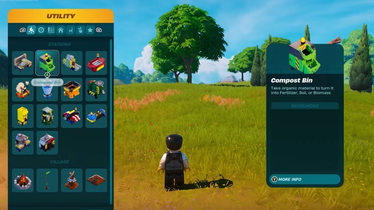 How to make Biomass in LEGO Fortnite