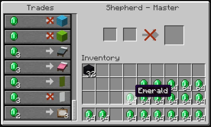 All Minecraft villager trades