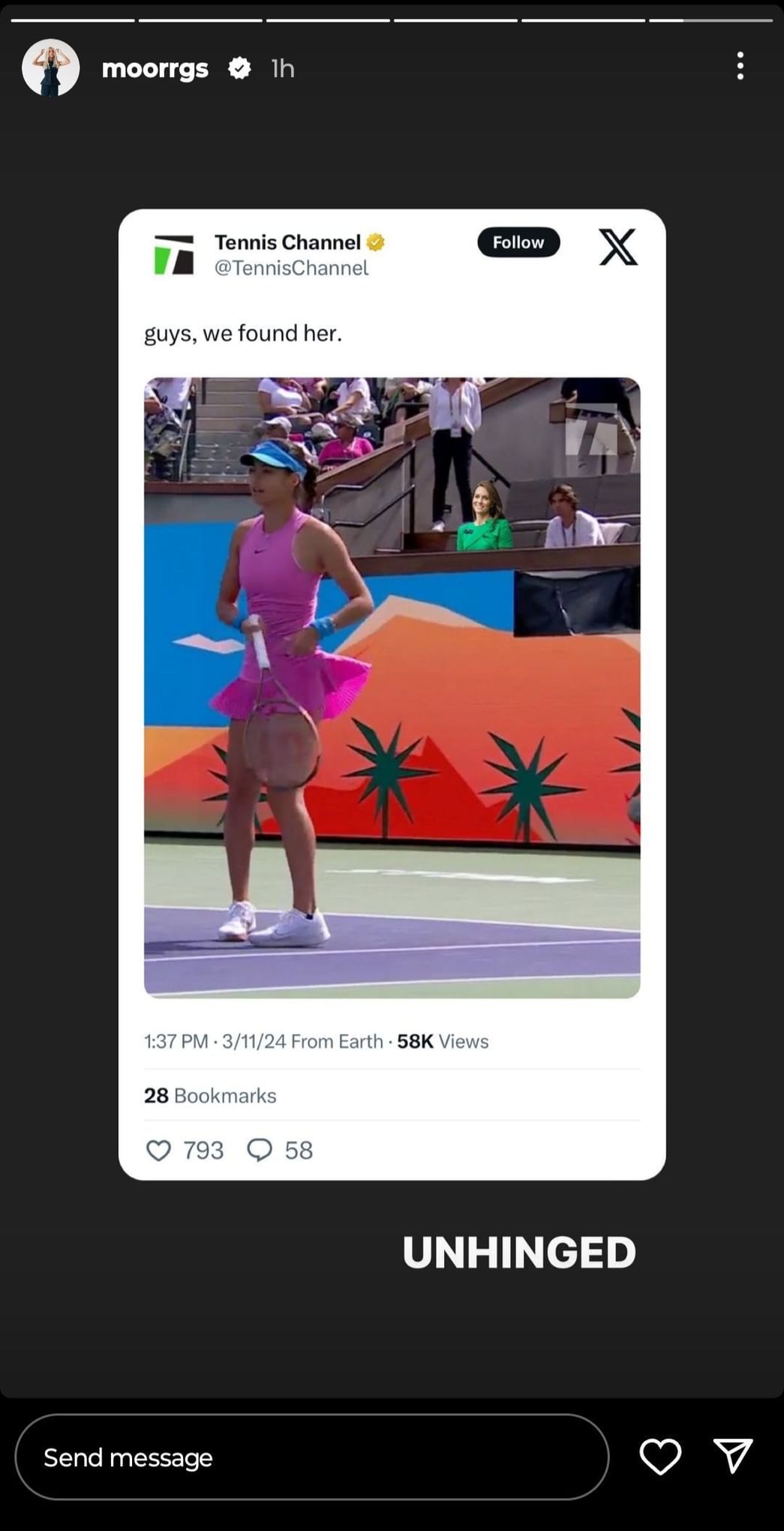 Taylor Fritz's girlfriend Morgan Riddle reacts to "unhinged" meme of ...