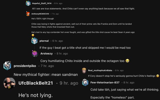 "All I see are true statements" - Fans react after Cory Sandhagen ...