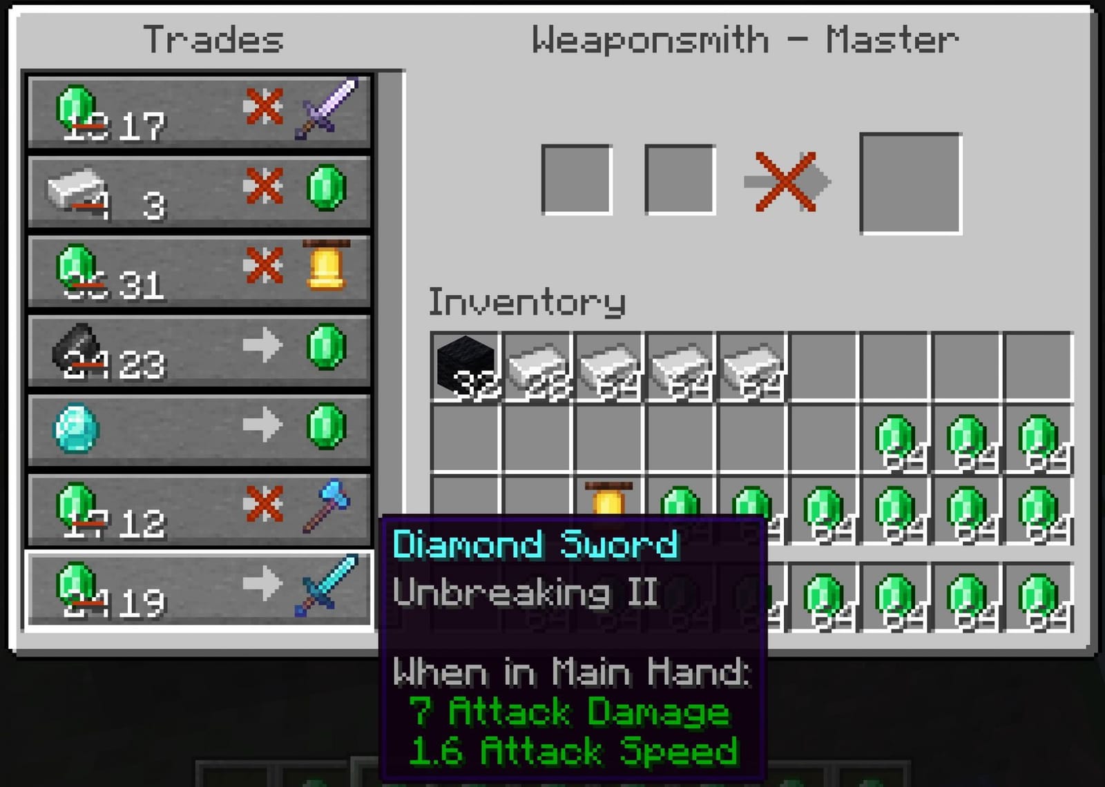 All Minecraft villager trades