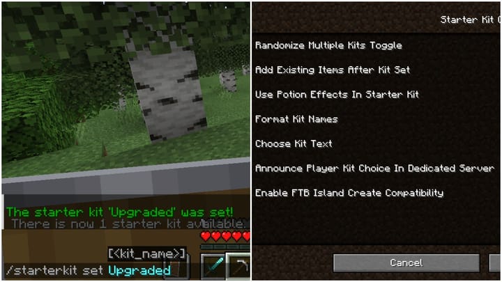 How to get and use Starter Kit mod in Minecraft