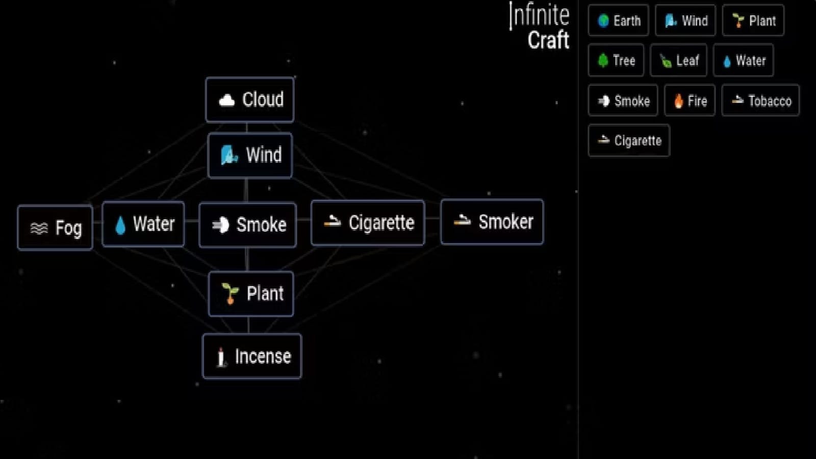 How to make Smoke in Infinite Craft