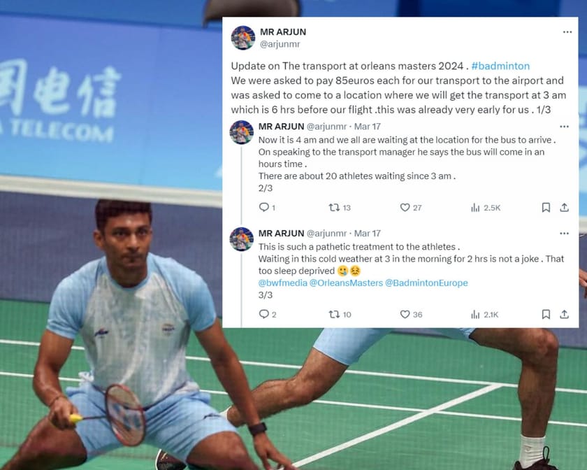 "Pathetic treatment to the athletes" – MR Arjun slams Orleans Masters ...