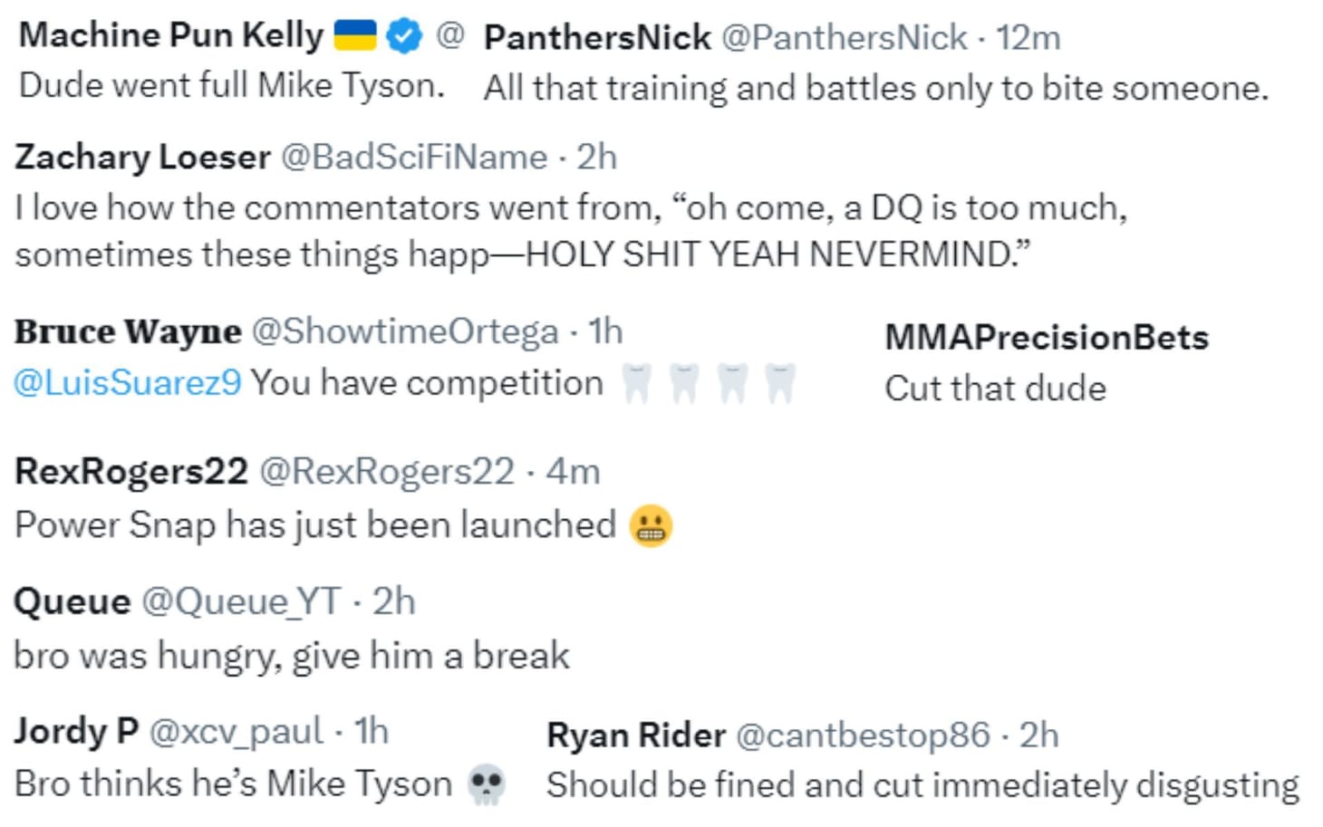 "Dude went full Mike Tyson" - Fans react as shocking bite incident ...