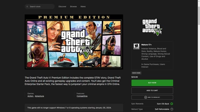 GTA 5 price on PC in 2024: Everything you need to know