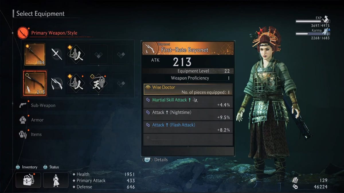 Best early game firearms in Rise of the Ronin