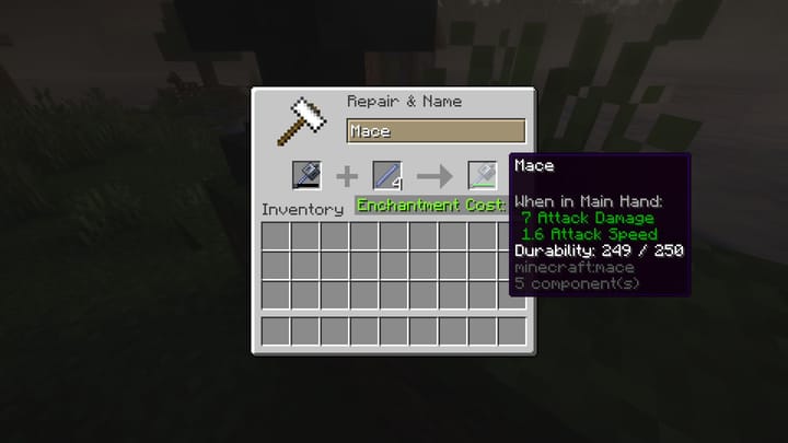 How to repair mace in Minecraft