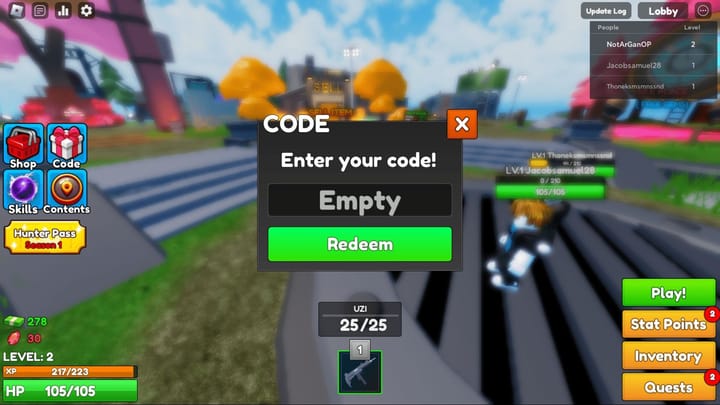 Zombie Hunters codes