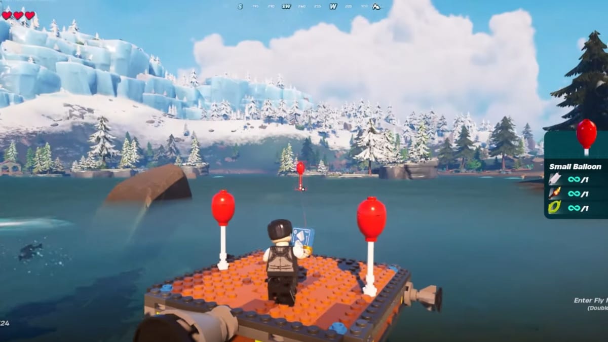 How to build a working boat in LEGO Fortnite