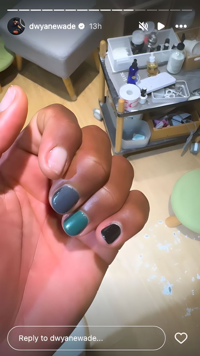 Dwyane Wade enjoys relaxing mani-pedi and painted nails for Hong Kong ...