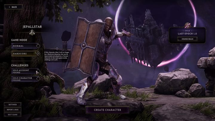 Last Epoch Solo Character Found vs Solo Account Found, explained