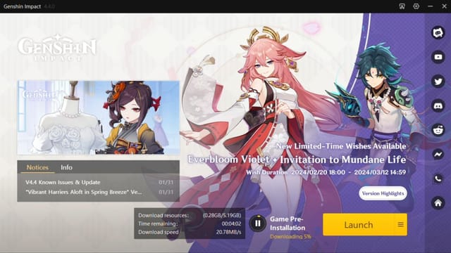Genshin Impact server status, downtime, and 4.5 update countdown