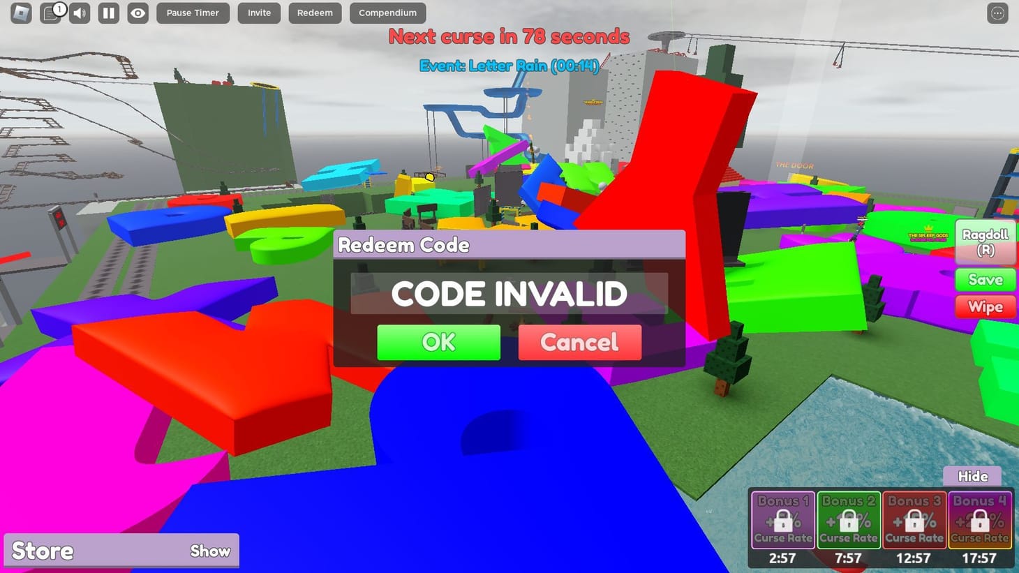 Curse Randomizer Codes