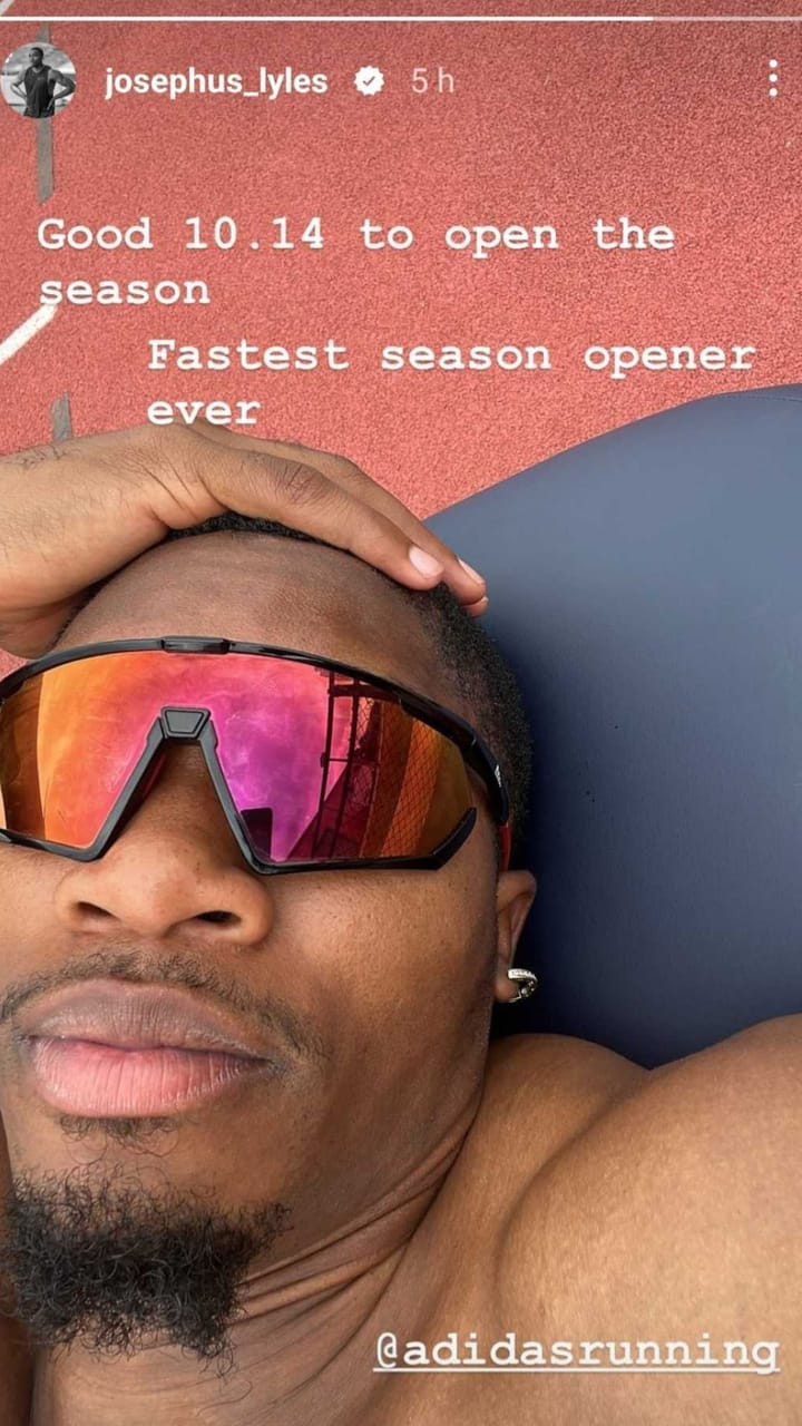 Noah Lyles' brother Josephus reacts to clocking personal best season ...