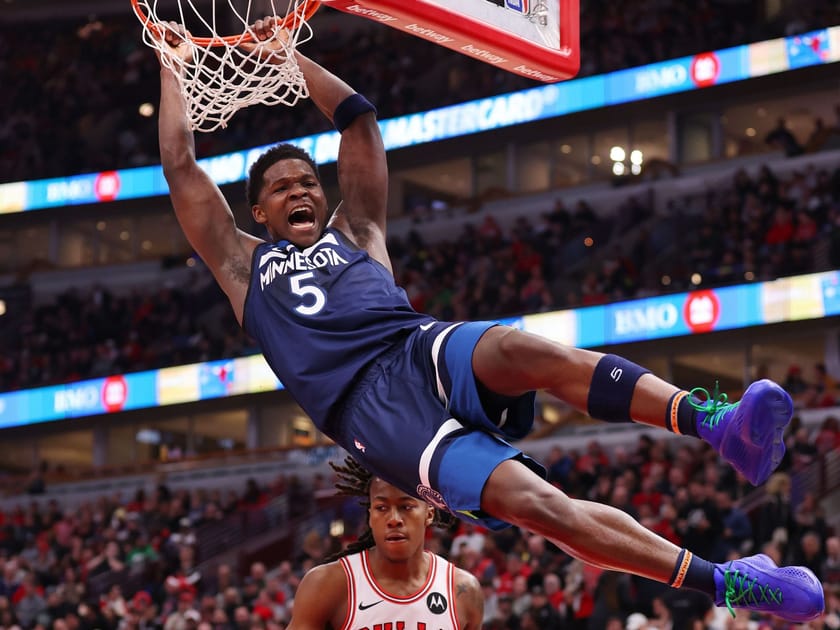 Anthony Edwards: WATCH: Anthony Edwards baptizes John Collins for Dunk ...