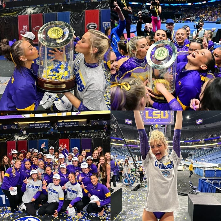 In Pictures: Olivia Dunne celebrates LSU's SEC Championship victory