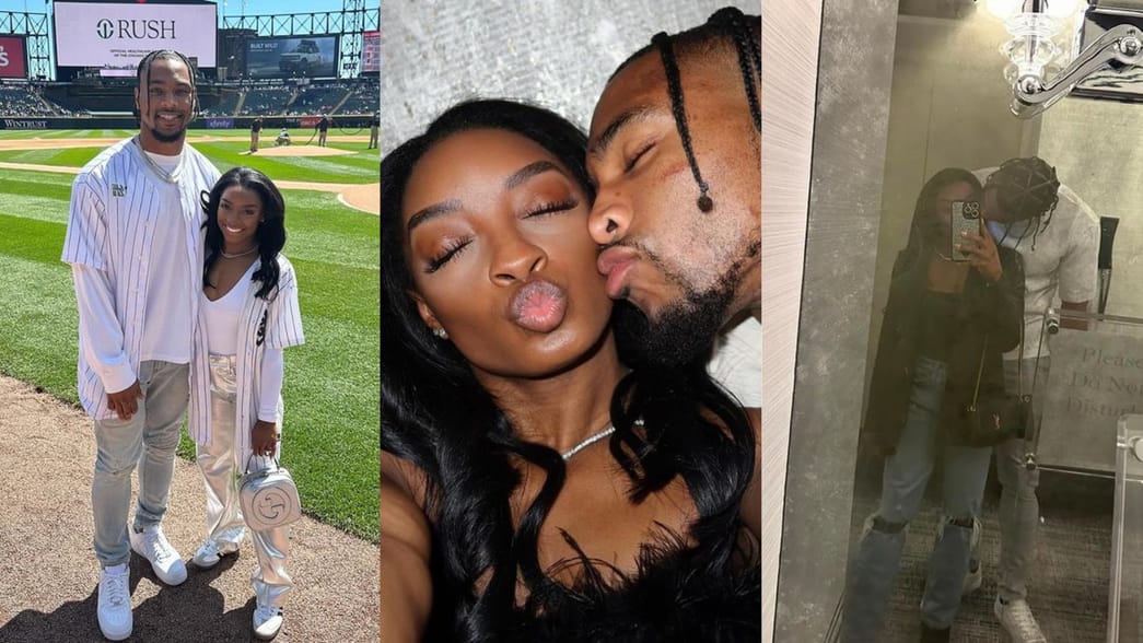 Simone Biles and husband Jonathan Owens celebrate first wedding ...