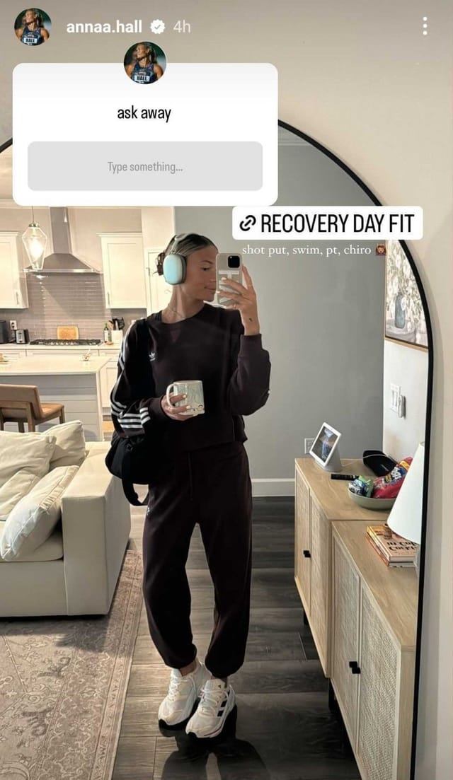 Anna Hall shares a glimpse of her recovery outfit