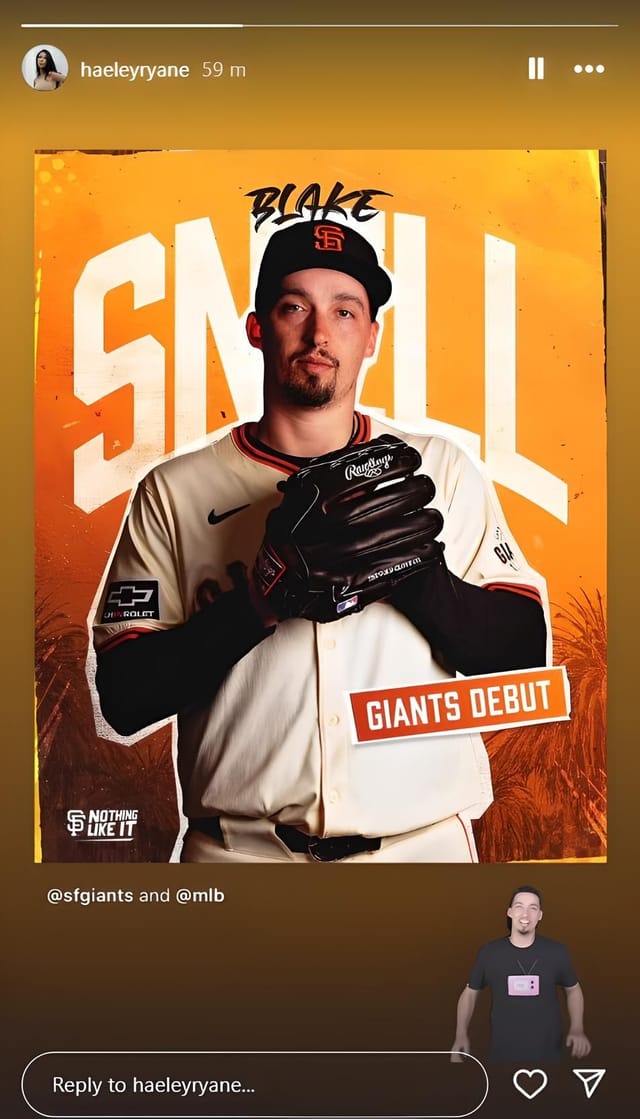 PHOTO: Blake Snell's girlfriend Haeley cheers on star pitcher ahead of ...