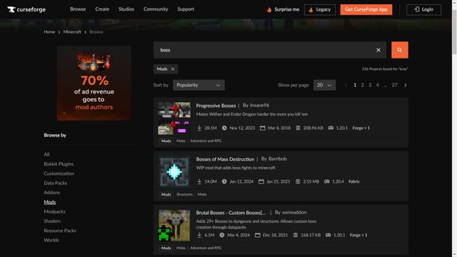 How to add boss mobs to Minecraft