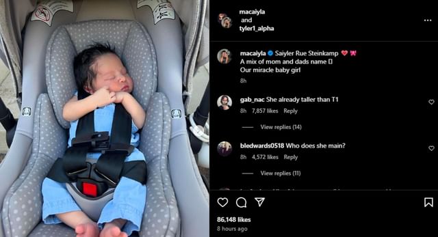 Twitch streamers Tyler1 and Macaiyla announce the birth of their child ...