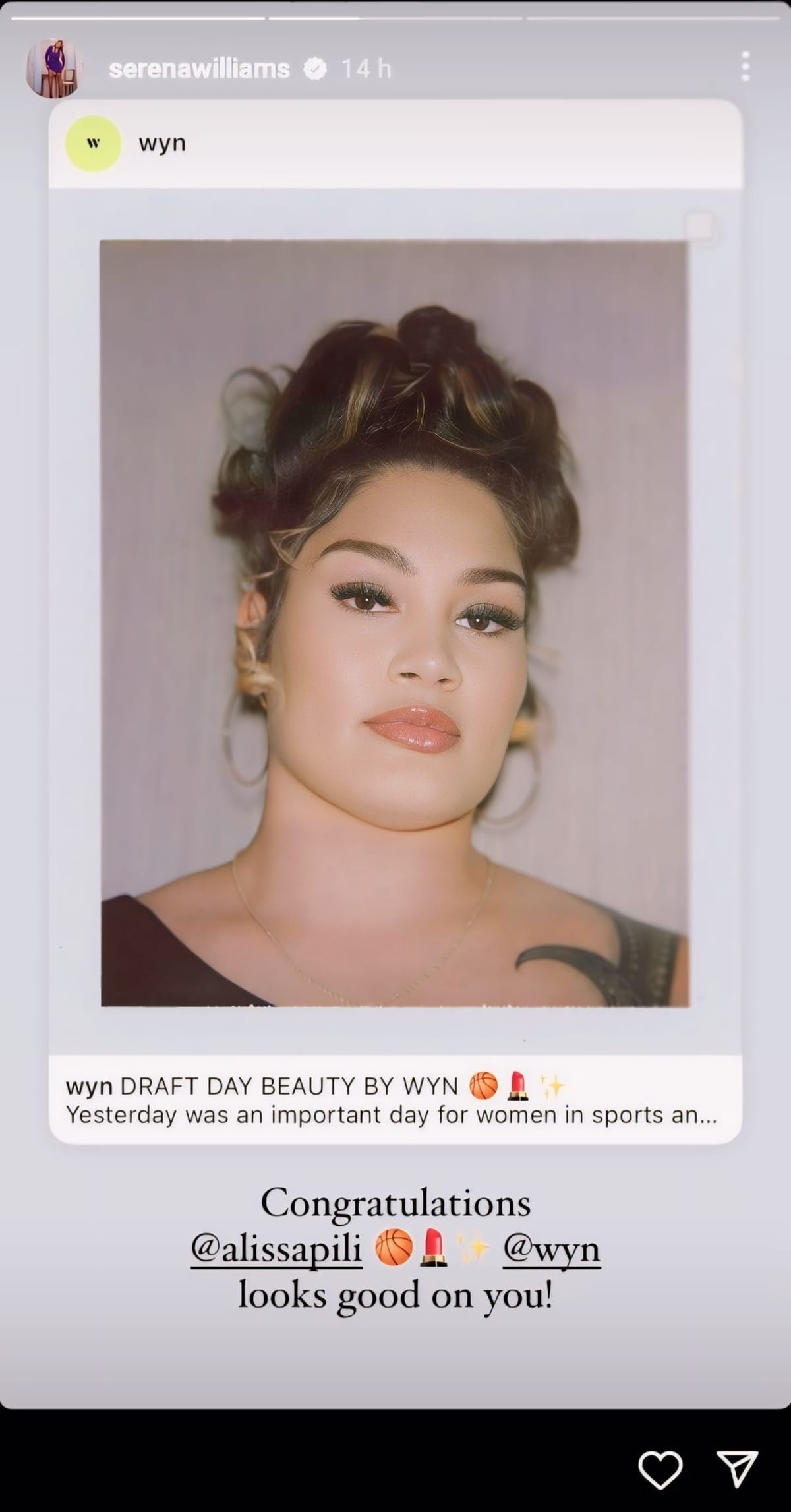 Huge boost for Serena Williams' beauty brand at WNBA Draft as Minnesota ...