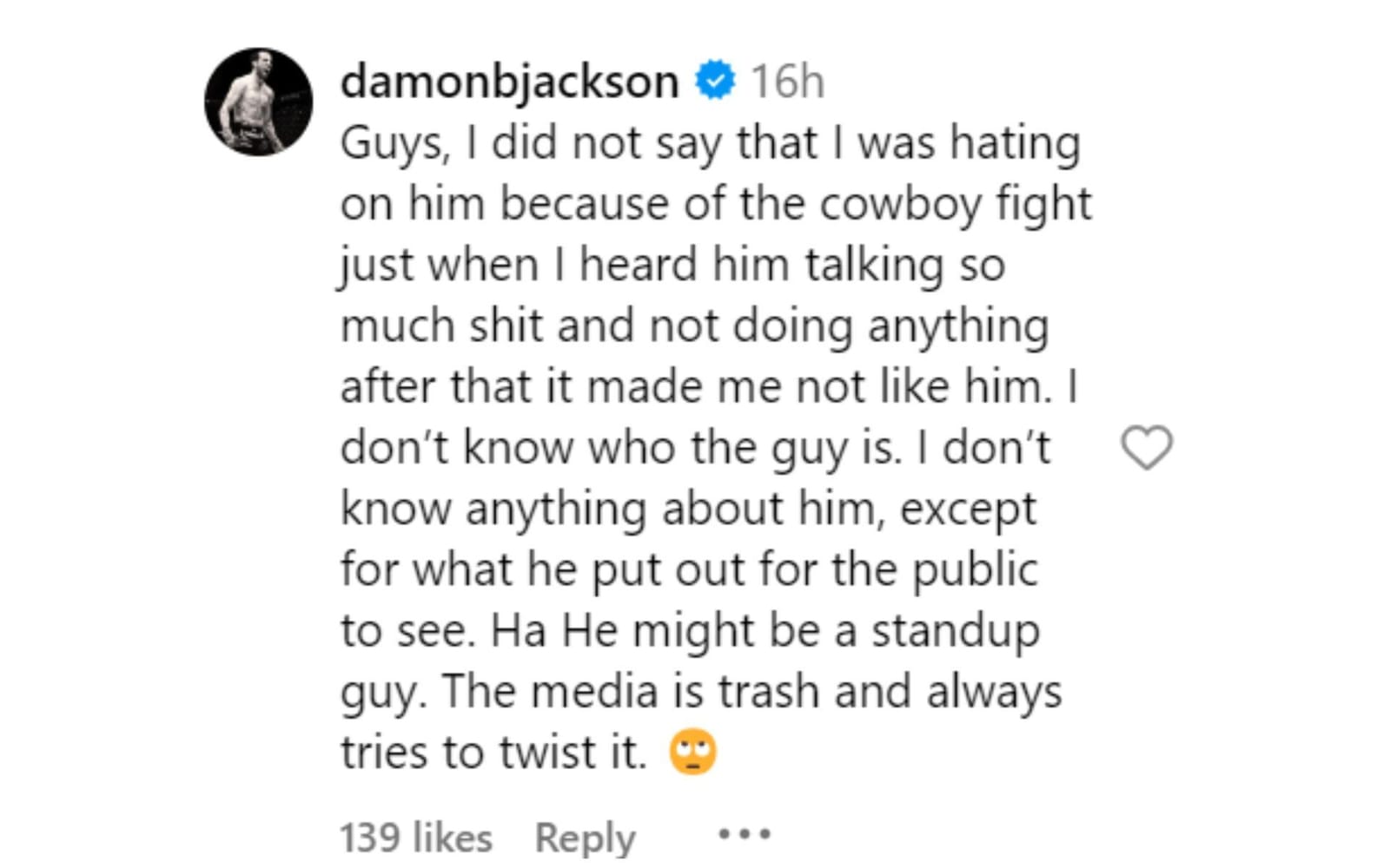"The media is trash and always tries to twist it" - Damon Jackson sheds ...