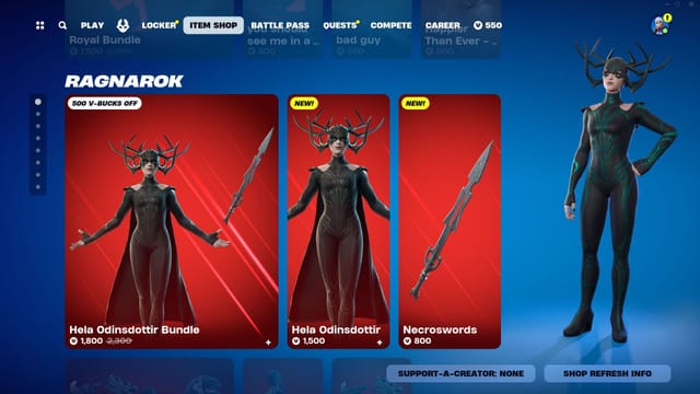 How to get Hela Odinsdottir skin in Fortnite